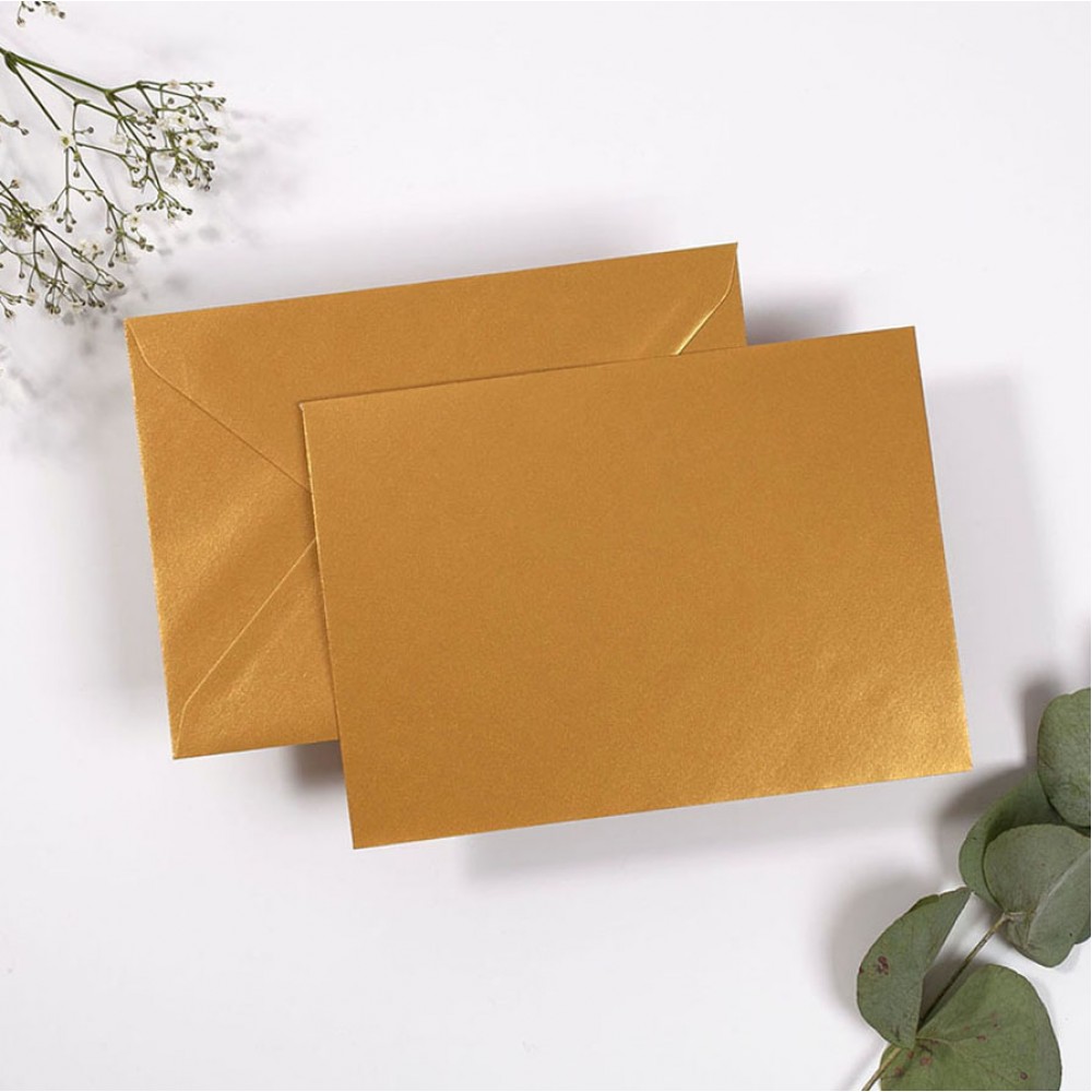 Gold Pearlescent Envelopes | C7/C6/5x7"/C5/Square | DIY